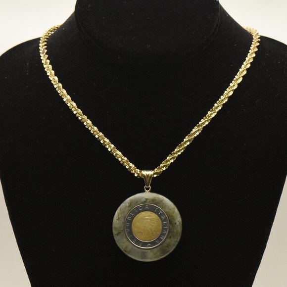 Milor | Jewelry | Milor Vintage 4k Gold Labradorite Italian Lira ...